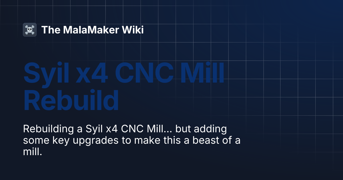 Syil x4 CNC Mill Rebuild | The MalaMaker Wiki